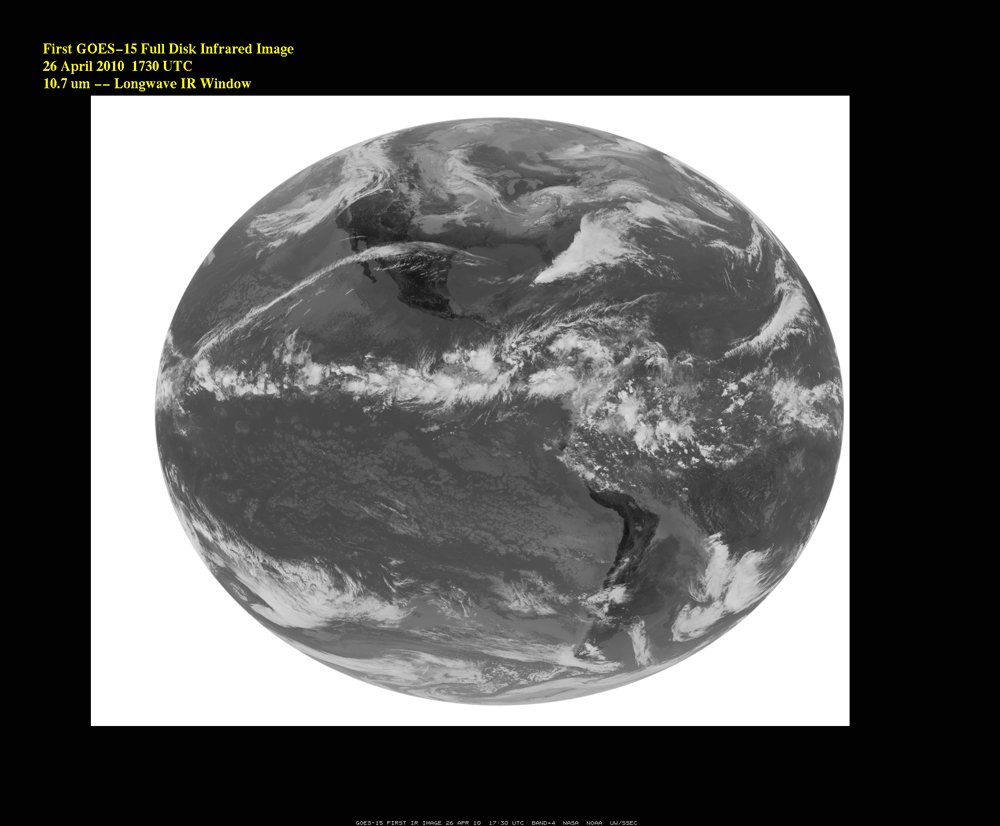 GOES-15 Opens Its Infrared "Eyes" for First Image | International Space ...